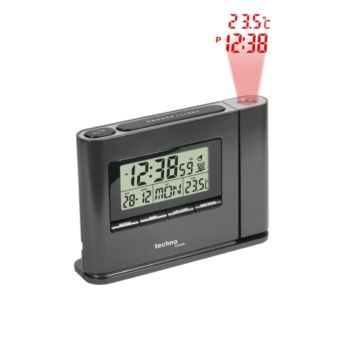 Alarm Clock Radio Controlled Projection Clock - WT 519 — Technoline Store